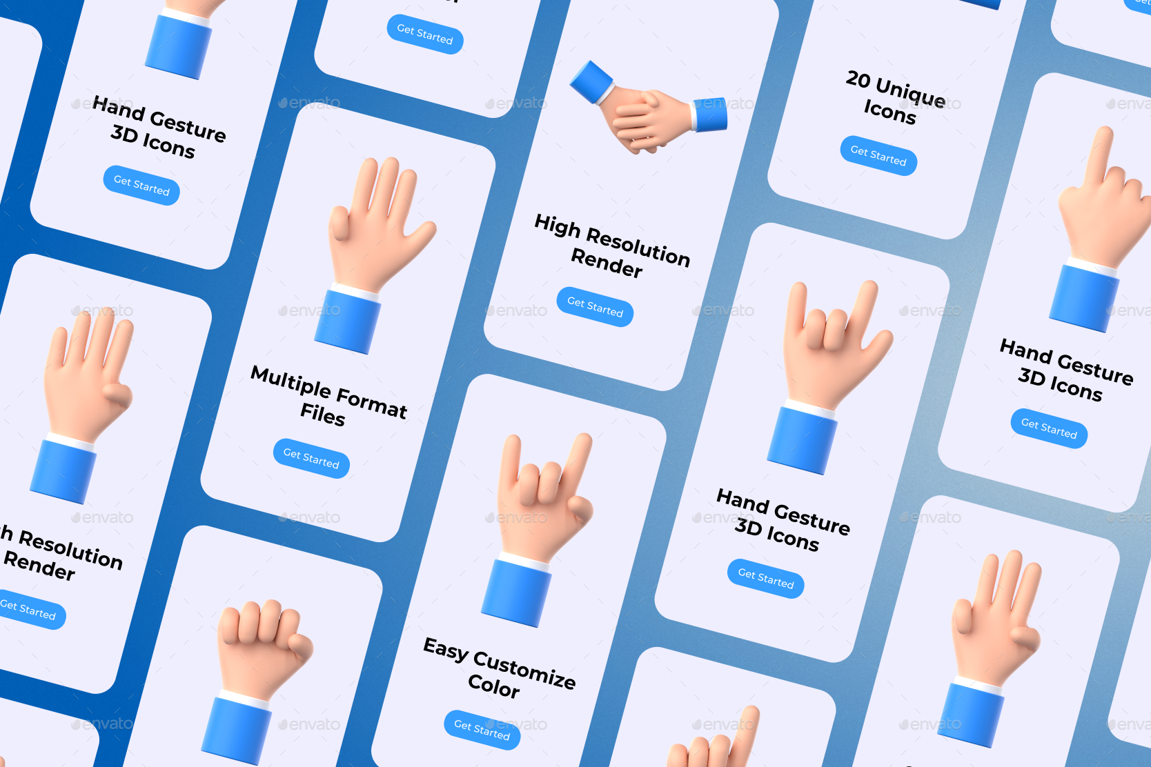 Hand Gesture 3D Illustration, Graphics | GraphicRiver